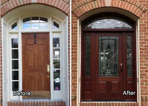 Home Makeover Before and After Front Entrances